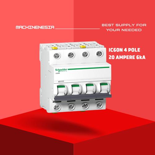 Jual MCB SCHNEIDER 20A 4POLE ACTI9 IC60N 4 PHASE 20 AMPERE 4P 6KA ORIGINAL - Jakarta Pusat ...