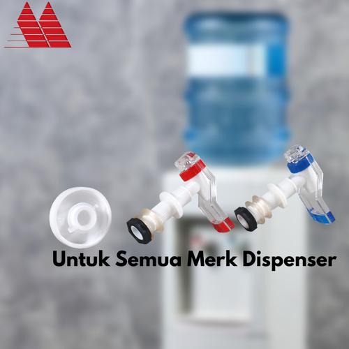 Promo Keran Dispenser Galon Tekan Merah Biru dan Tutup Galon Putih ...