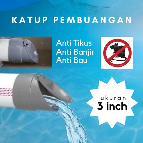 Jual Backflow Valve 3 In Katup Tutup Pembuangan Pipa Anti Tikus Banjir ...