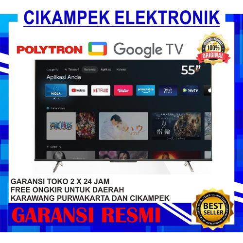 Jual TV LED POLYTRON 4K UHD Smart Google TV 55 Inch PLD 55UG5959 55 ...