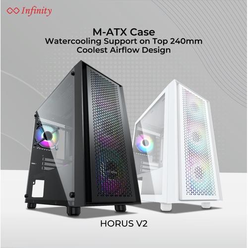 Jual Casing Gaming Infinity Horus V2 V 2 - MicroATX Gaming Case - No ...