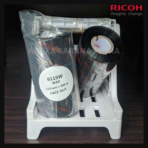 Jual ORIGINAL RIBBON RICOH WAX 110mm X 300m | TINTA BARCODE B115W ...