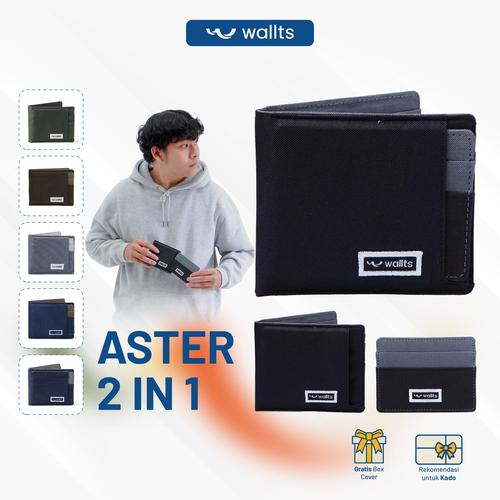 Promo Dompet Lipat + Card Holder - Wallts Aster - Black CHarcoal - Kota ...