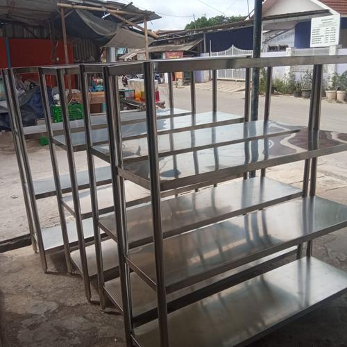 Jual rak stainless stell tebal 1 mm (201) ukuran 100cm X 50cm X 150 cm ...