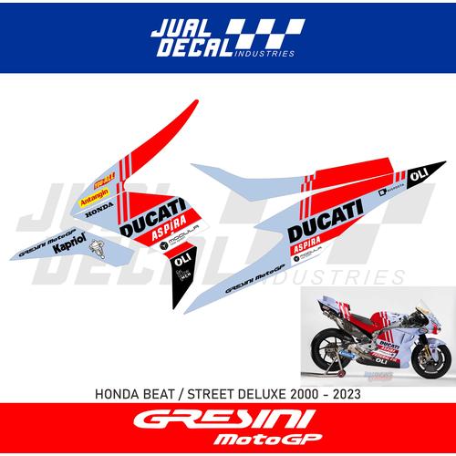 Jual Stiker Motor Honda Beat Deluxe Street GRESSINI Livery Team DUCATI ...