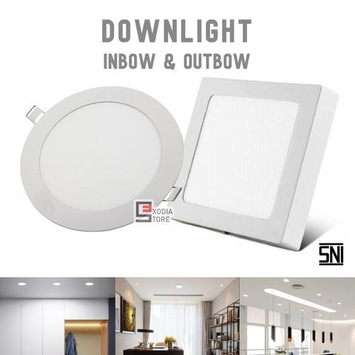 Promo Lampu Downlight LED Panel Light 12Watt 18Watt Inbow Outbow Bulat ...