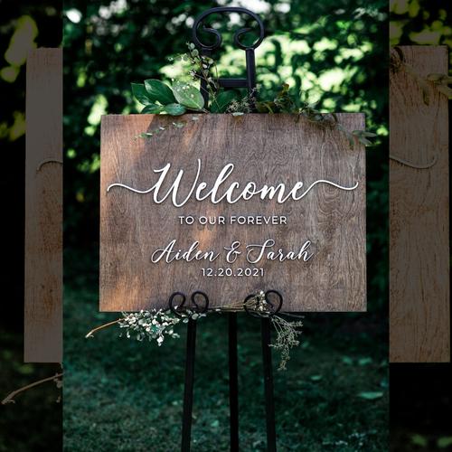 Jual welcome board / welcome sign / welcome sign wedding or company ...