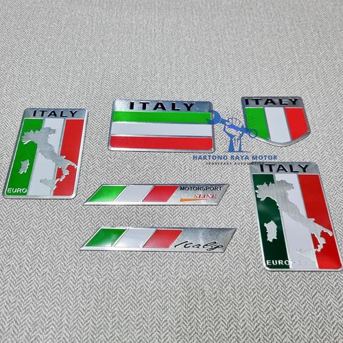 Jual Emblem Italy Sticker Vespa Sticker Mobil Logo Bendera Italia - B ...