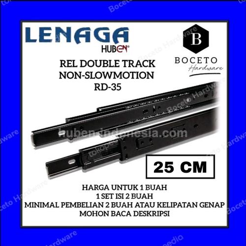 Jual Rel Laci Double Track 25 CM Full Extension LENAGA by HUBEN RD-35 ...