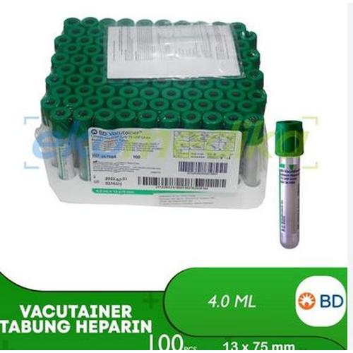 Jual BD Vacutainer Heparin Tubes 4 ml Tabung Darah Becton Dickinson ...