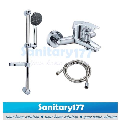 Promo Paket Kran Bathtub Panas Dingin & shower tiang set stainless ...