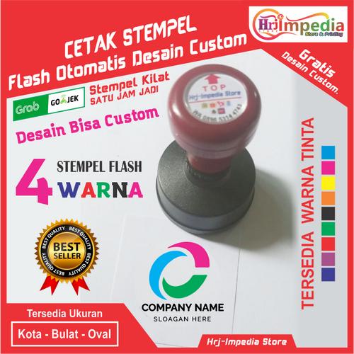 Jual Cetak Stempel Flash Custom 4 Warna | Cetak Stempel Otomatis 4 Warna - Tinta Refil - Kota ...