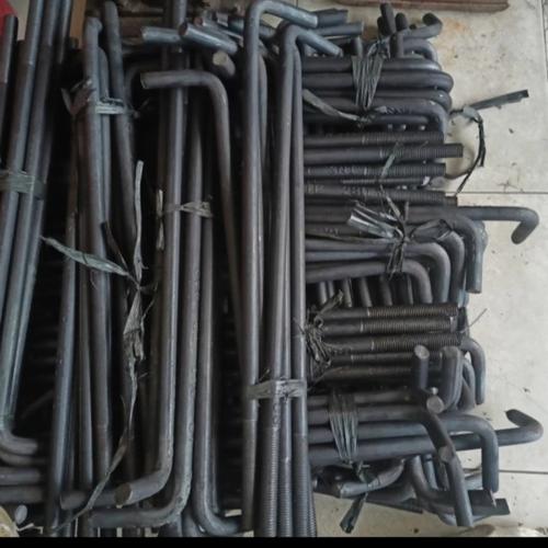 Jual besi angkur L 19mm x 70 x 10 besi hitam 2 mur + 1 ring - Kab ...