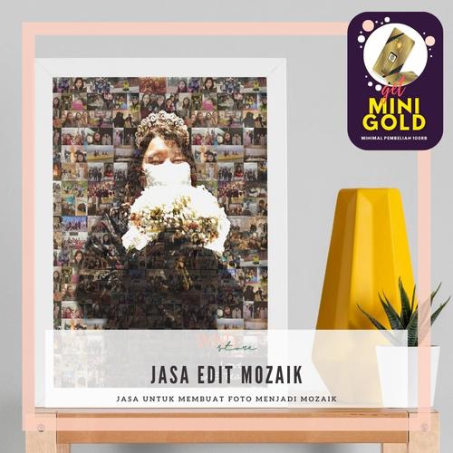 Jual Custom Edit Foto Mozaik Mosaic + Cetak dan Bingkai A3/ 12R + FREE ...
