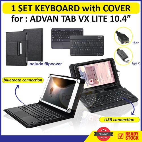 Jual Advan Tab VX Lite 10.4 Inch 2023 Bluetooth Keyboard Case Casing ...