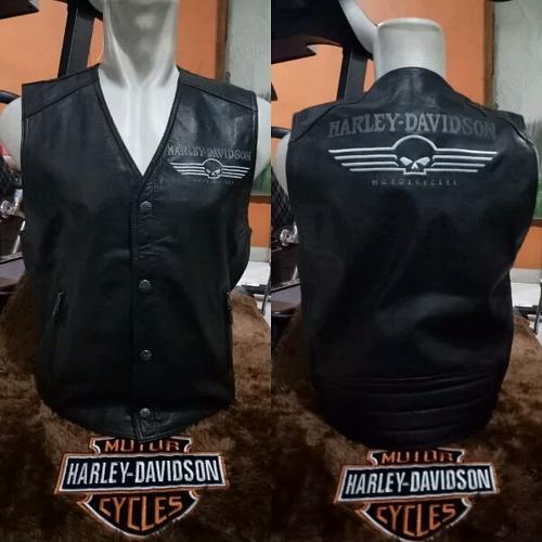 Jual Rompi kulit harley Davidson,rompi kulit pria/rompi kulit asli - S ...
