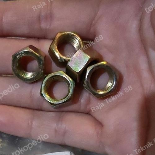 Jual mur m8 drat halus 1.0 kunci 12 kuning/mur 8 kunci 12 1.0 drat ...