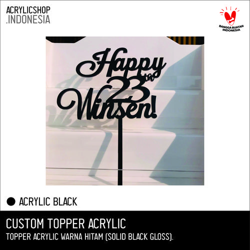 Jual Topper Acrylic Custom / Custom Topper Akrilik / Cake Topper Kue ...