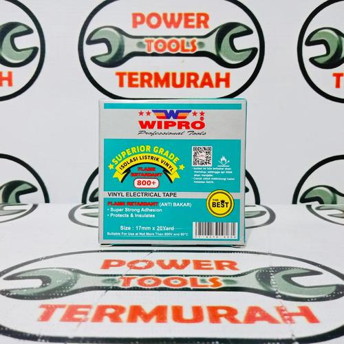 Jual WIPRO Isolasi Listrik Hitam Vinyl 17mm x 20 yard ANTI BAKAR - Kota ...