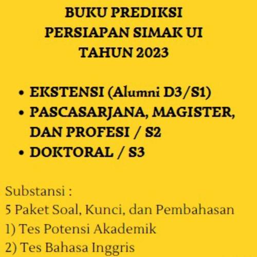 Jual [GRADE A] Buku SIMAK UI EKSTENSI / RPL Tahun 2023 - Jakarta Pusat ...