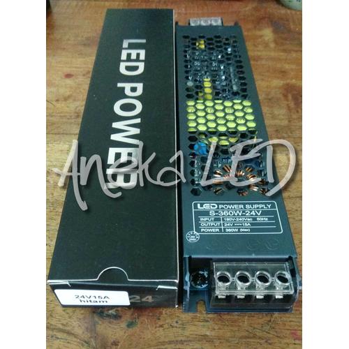 Jual LED Power Supply Switching 24V 15A Body Slim Hitam - Kota Surabaya ...