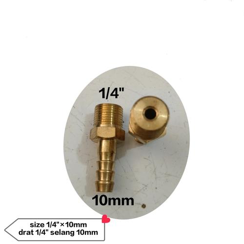 Jual niple/nipel hose kuningan 1/4"x10mm lubang kecil 5mm - Kab. Tangerang - jaya-teknik1 ...