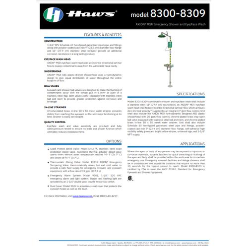 Jual Eyewash HAWS 8300 - 8309 AXION Emergency Eye Wash Shower HAWS ...