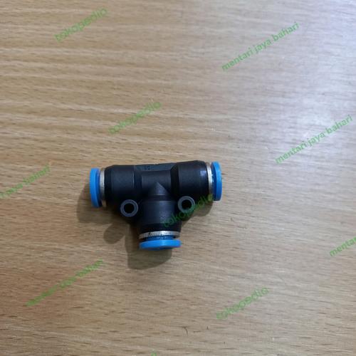 Jual MPE 10MM FITTING PNEUMATIC TEE 10MM X 10MM X 10MM / PE-10 / PE 10 ...