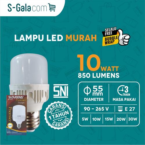Jual Lampu LED Ekonomis Murah Model Tabung Tbulb Jumbo Warna Putih 10W ...