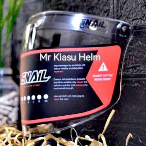 Jual visor kaca helm bogo venom merk SNAIL ORIGINAL clear bening retro ...