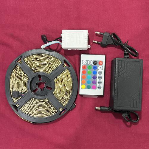 Jual Lampu Strip LED RGB Set 5M IP44-5050 RGB Komplit (Remot+Adaptor ...