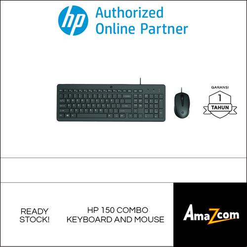 Jual HP 150 Wired Keyboard and Mouse Combo Instant USB Plug - Garansi Resmi - Jakarta Pusat ...
