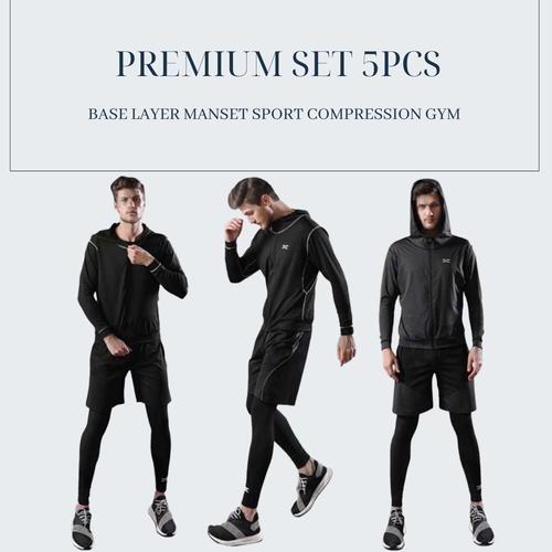 Jual Premium Set 5PCS Training Long Pants Sport Base Layer Manset Lari ...