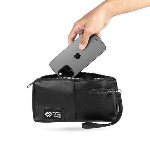 Jual Pouch Bag Kulit Men Leather Clutch Handbag Travel Organizer ...