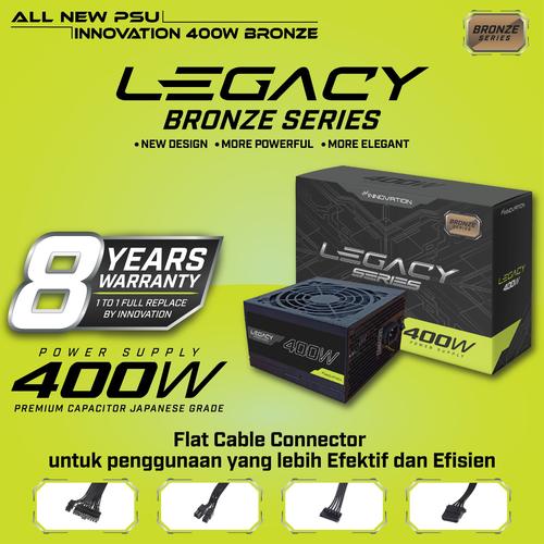 Jual POWER SUPPLY INNOVATION LEGACY 400 WATT 80+ BRONZE - Jakarta Pusat ...