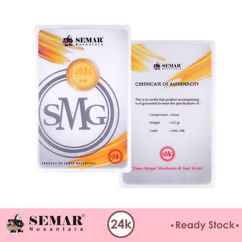 Jual Logam Mulia SMG Gold Press 0.5gram Emas Batangan Semar Nusantara ...