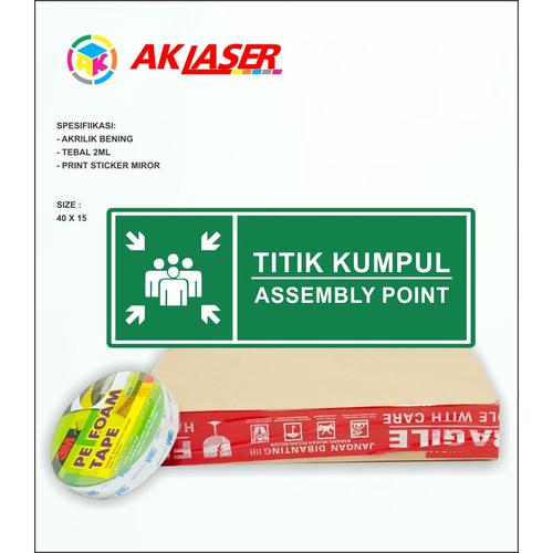 Promo AKRILIK SIGN - SIGN BOARD TITIK KUMPUL TIPE 2 - 40 X 15 - Kota ...