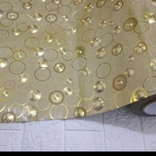 Jual STICKER KACA PINTU JENDELA MOTIF BULAT EMAS 3D L-90CM STIKER KACA ...