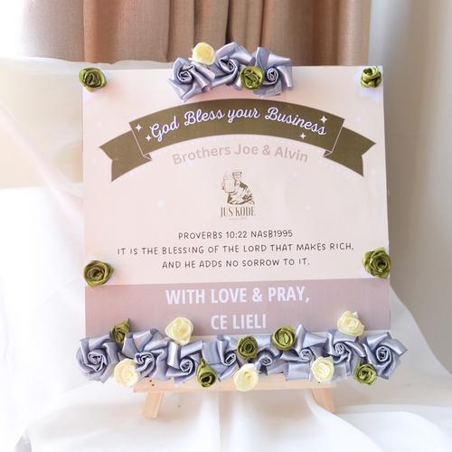 Jual Papan Bunga 30x30 cm Hadiah Grand Opening Store Wisuda Birthday ...