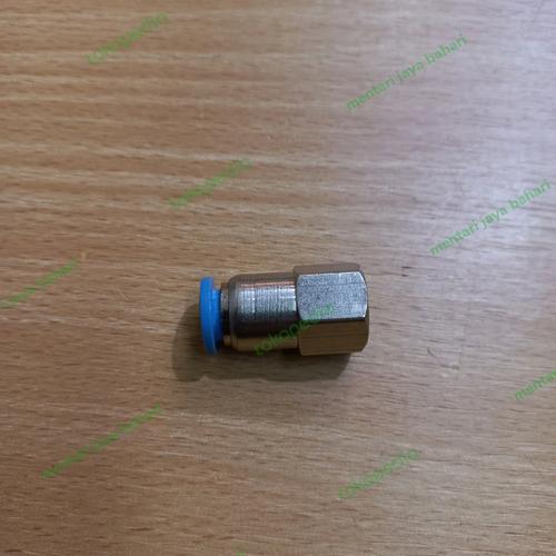 Jual FITTING PNEUMATIC LURUS FEMALE SELANG 6MM DRAT 1/4" MPCF 06-02 ...
