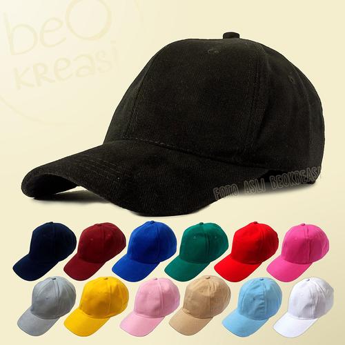 Jual Topi Baseball Cap Hitam Dewasa Polos Pria Wanita Casual Sport ...