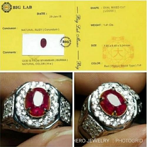 Jual RARE - RED PIGEON BLOOD RUBY BIRMA - BATU MERAH DELIMA ADA STAR ...