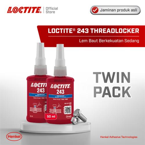 Promo Henkel LOCTITE 243 Threadlocker Lem Baut - 50 ml (Twin Pack ...