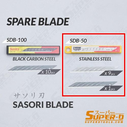 Jual SDB-50 Isi Cutter Mata Kater Super-D Sasori Blade Lancip 30 ...