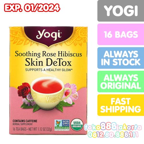 Jual YOGI TEA SOOTHING ROSE HIBISCUS SKIN DETOX CAFFEINE FREE TEH ...