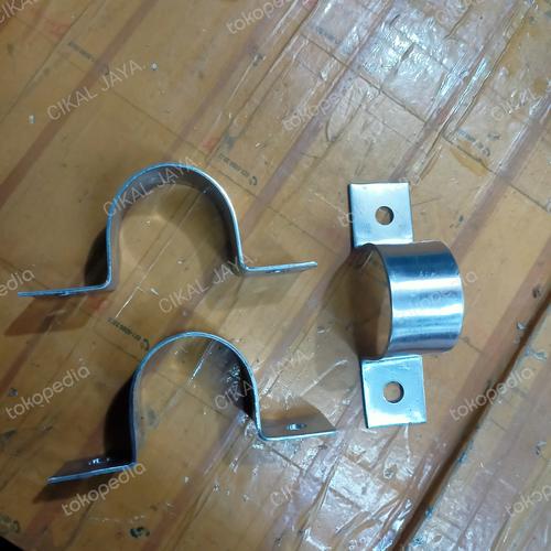Jual klem pipa 1/2 inch model omega / plat stainless - Jakarta Pusat ...