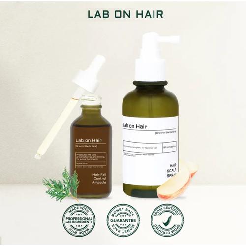 Promo Lab On Hair Bundle Anti Hair Fall Ampoule + Scalp Spray Original ...