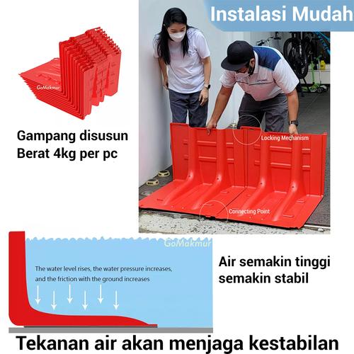 Promo Penahan Air Banjir tinggi 53cm Water Flood Barrier ABS + PC ...