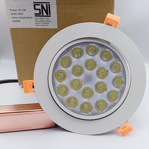 Jual Lampu downlight LED 54 watt 18 × 3 watt 220 volt toko perhiasan ...