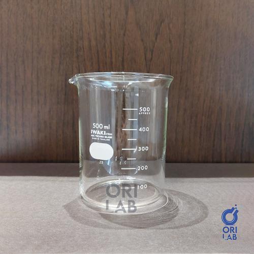 Jual IWAKI Beaker Glass / Gelas Kimia / Tabung Ukur / Gelas Lab - 500mL ...